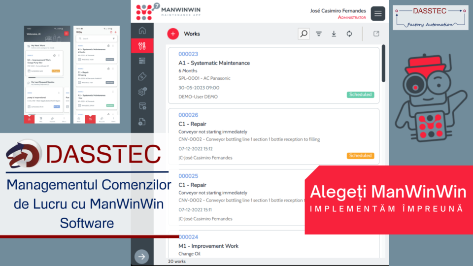ManWinWin Software pentru Managementul Mentenanței (CMMS)